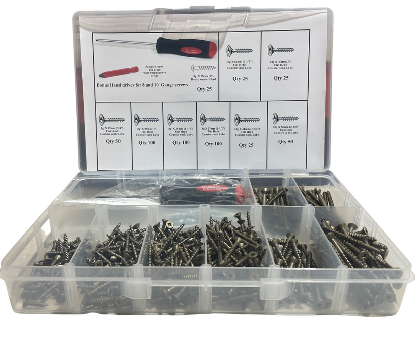 Square Drive Screws Robertson Introductory Pack 500 Screws – Screw it ...